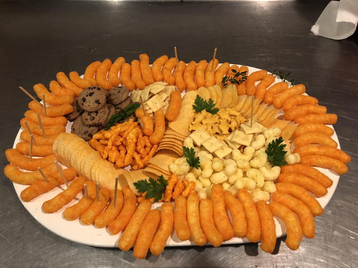 Cheese puff platter - 9GAG