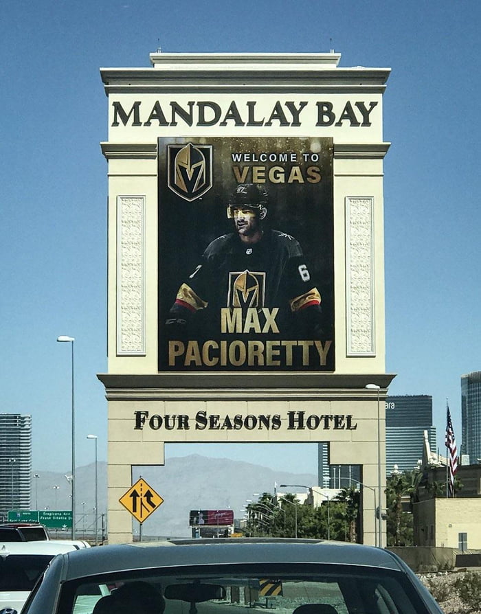 Welcome sign for Pacioretty in Vegas at the Mandalay Bay - 9GAG