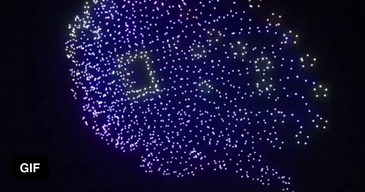 Intel 1500 drones light show - 9GAG