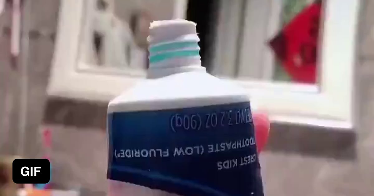 Mountain landscape inside an empty toothpaste tube. - 9GAG