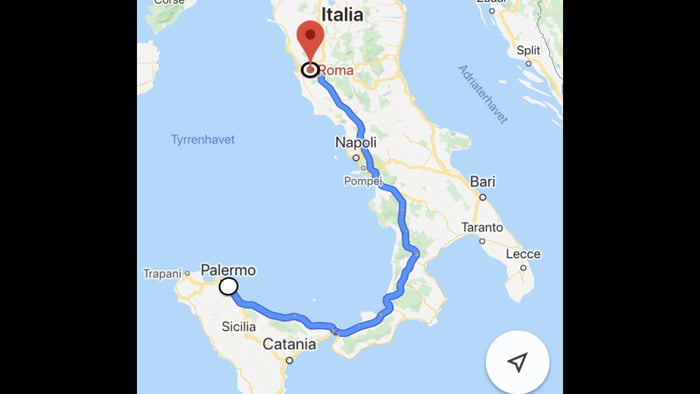 Going on a roadtrip from Palermo to Rome this summer. Give me cities to ...