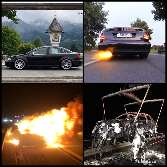 So you probably have already heard about the RS4 Limo burning down, but ...