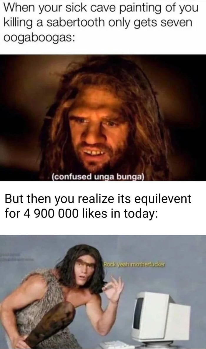 Happy caveman noises - 9GAG