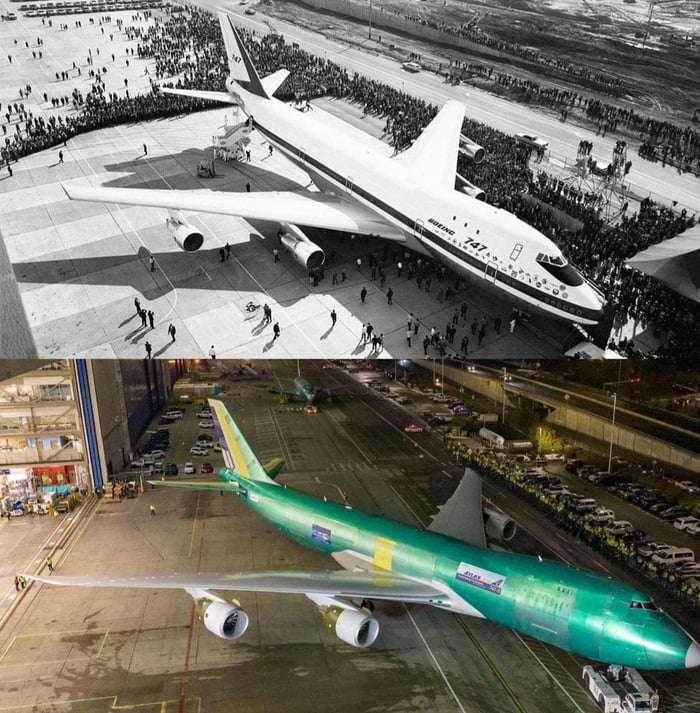 First and last 747. - 9GAG