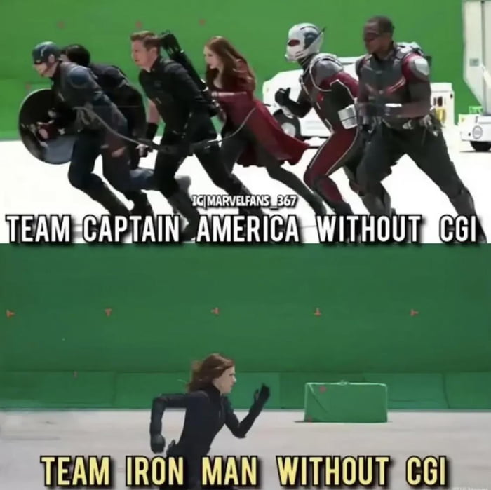 Team Cap vs Team CGI - 9GAG