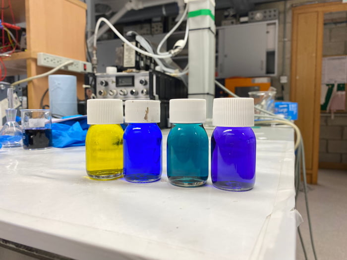 I do research on vanadium flow batteries; these are the four oxidation ...