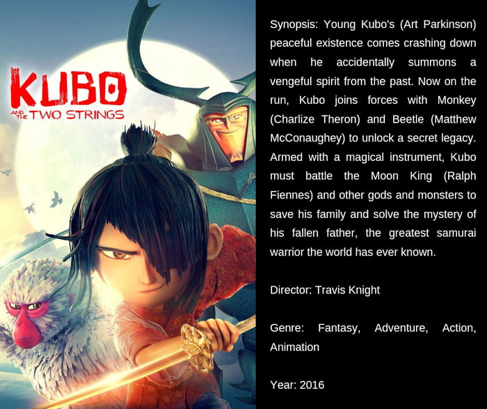 Unsolicited Movie Recommendation #39: Kubo and the Two Strings (2016) - 9GAG