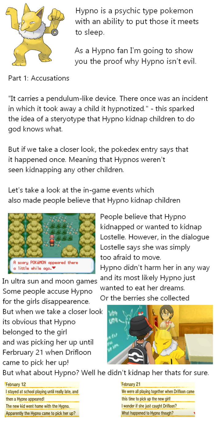 Hypno is mostly innocent, here's why: ( Part 1 ) - 9GAG
