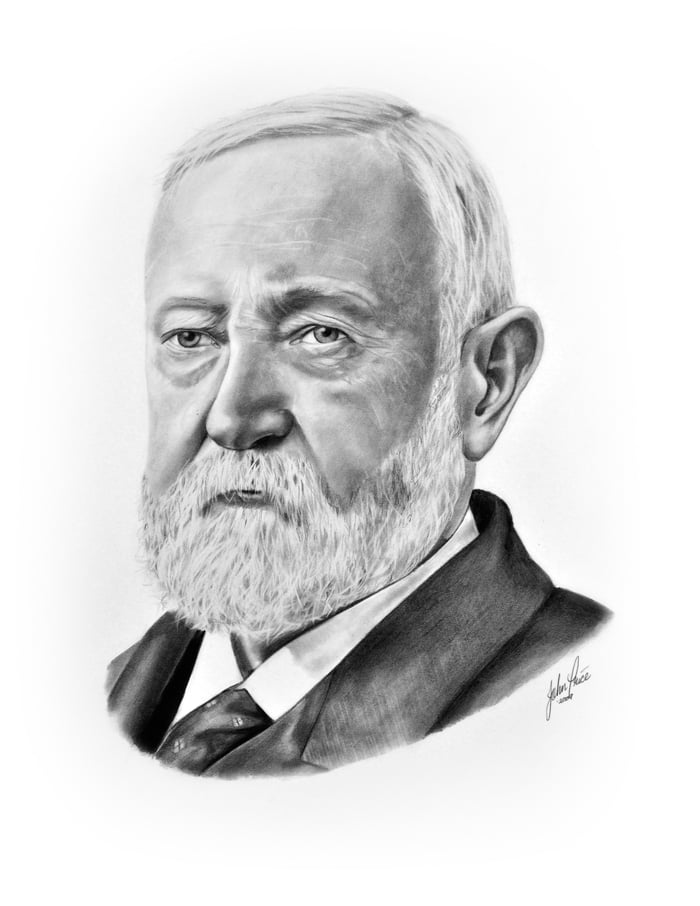 Pencil Portrait of President Benjamin Harrison that I drew - 9GAG