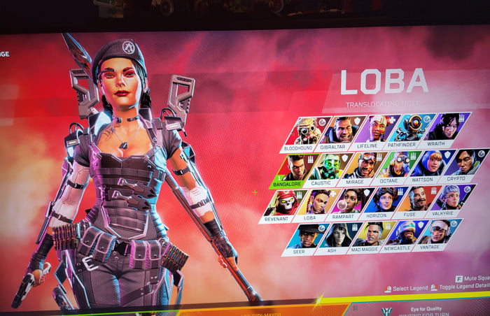 Recent Loba skin that was a tan and teal recolor of Tygress has been ...