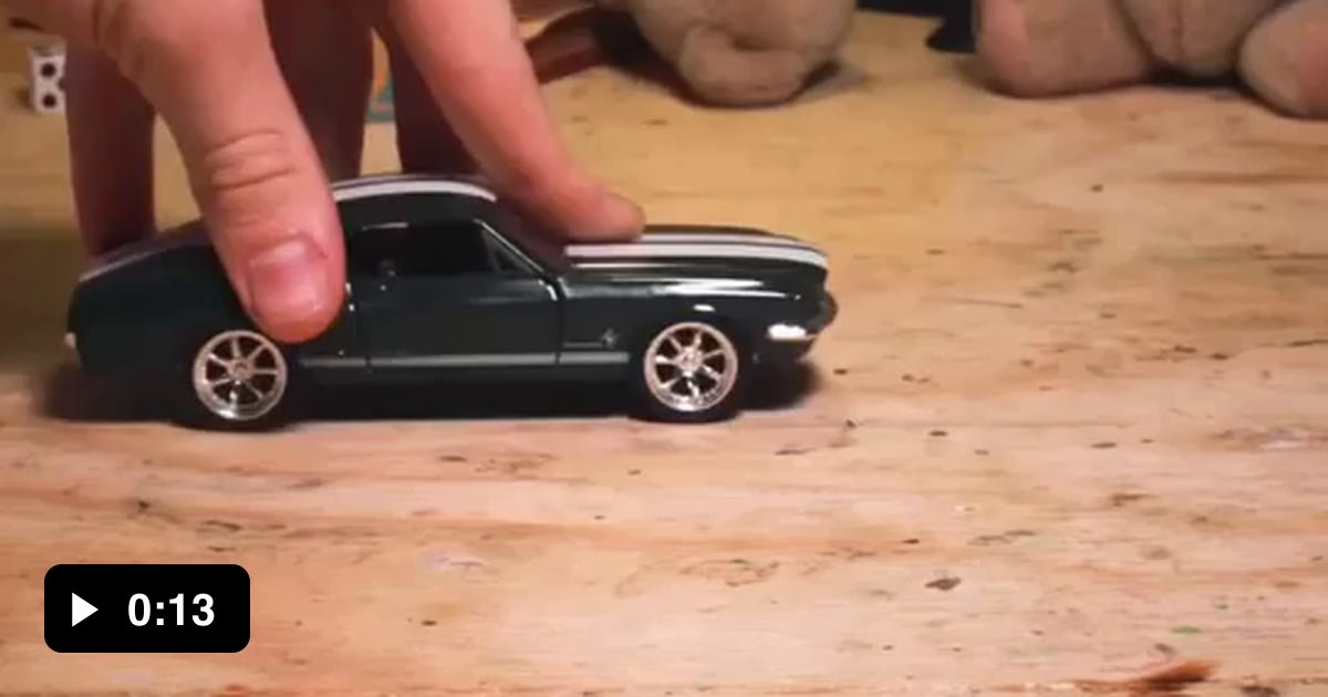 Stop motion of toy car drifting, including burnout smoke! - 9GAG