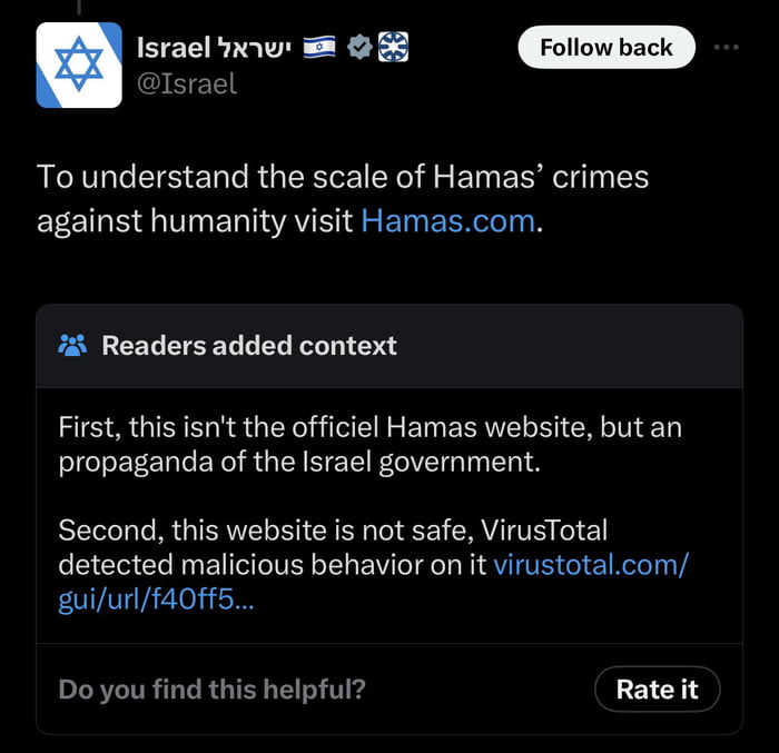 Twitter Israel account is very honest - 9GAG