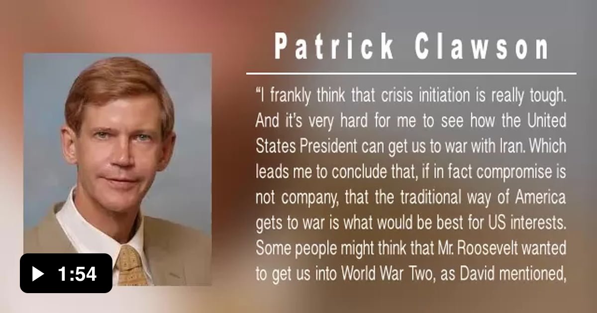 Except from a presentation given with Dennis Ross and David Makovsky at ...