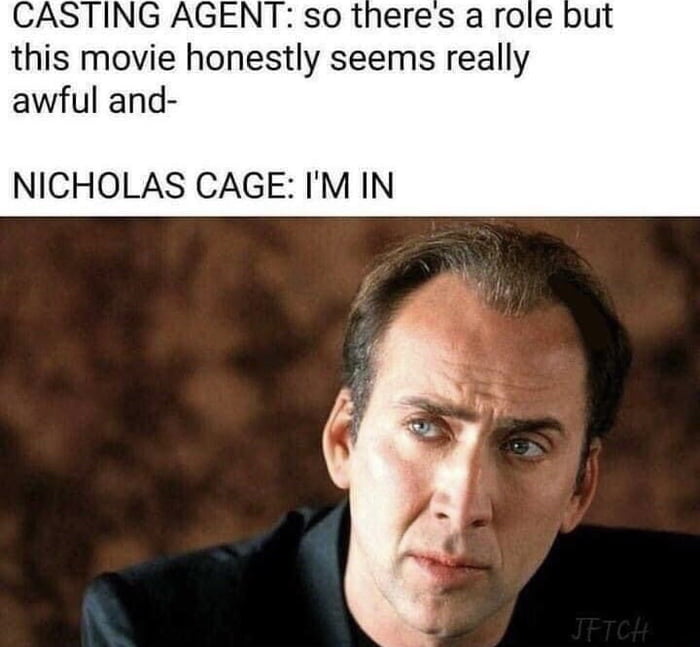 Anything Nic does is LEGENDARY WEIRD and immersively nerdy. - 9GAG