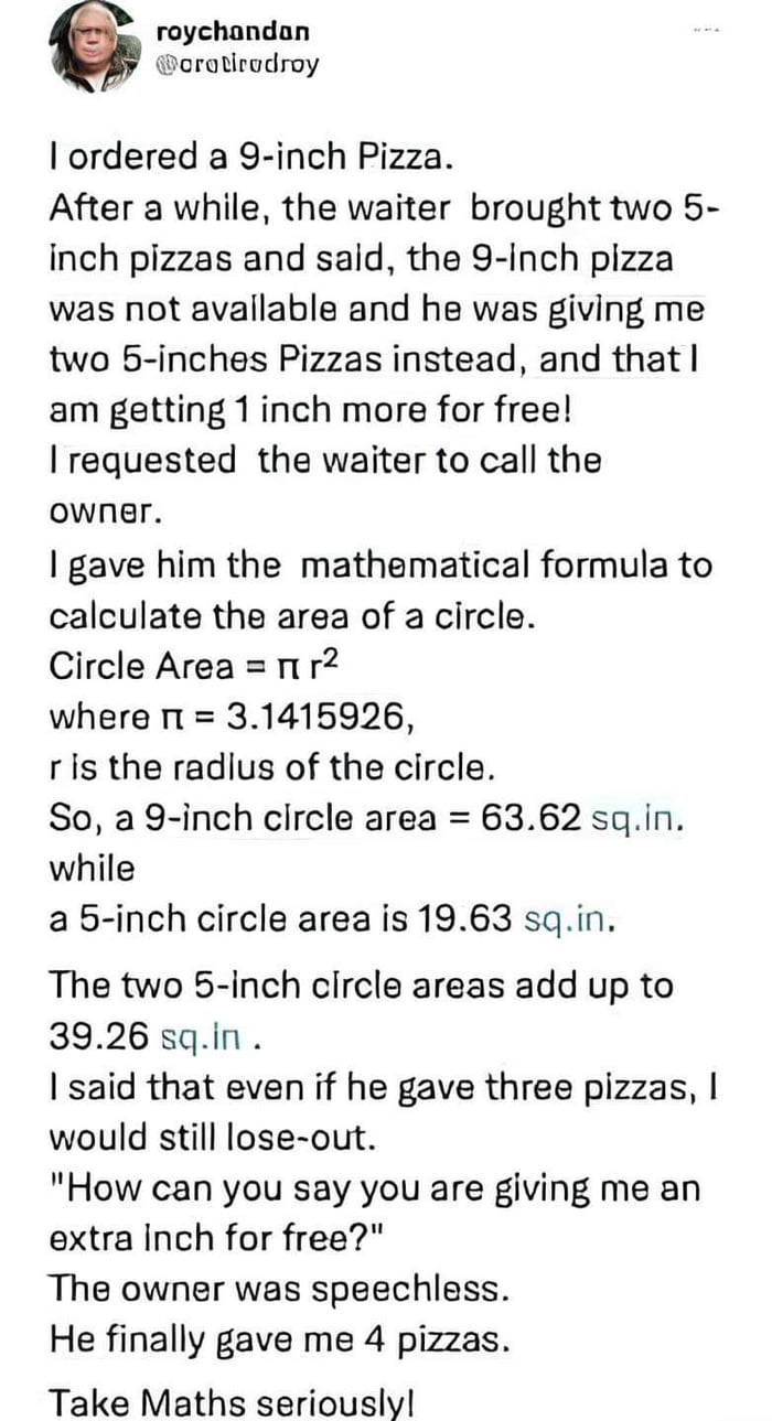 #math #nerds #pizza - 9GAG