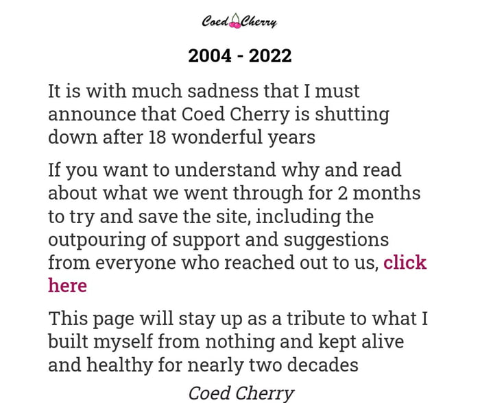 Coed Cherry is being shut down. RIP old friend. - 9GAG