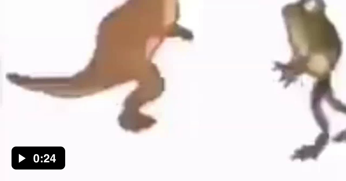 Dino and frog dancing - 9GAG