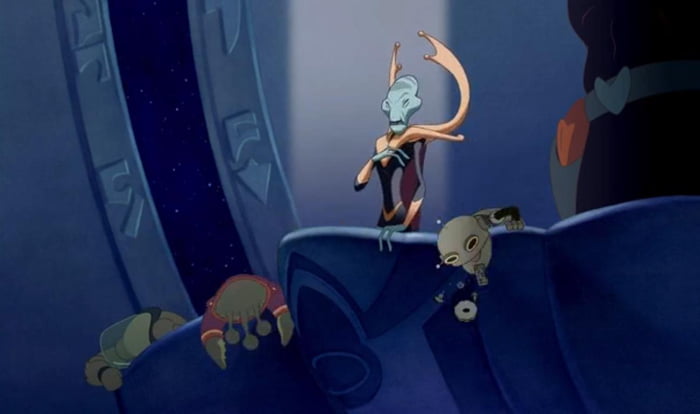 In Lilo & Stitch (2002), when Stitch shocks the council by saying ...