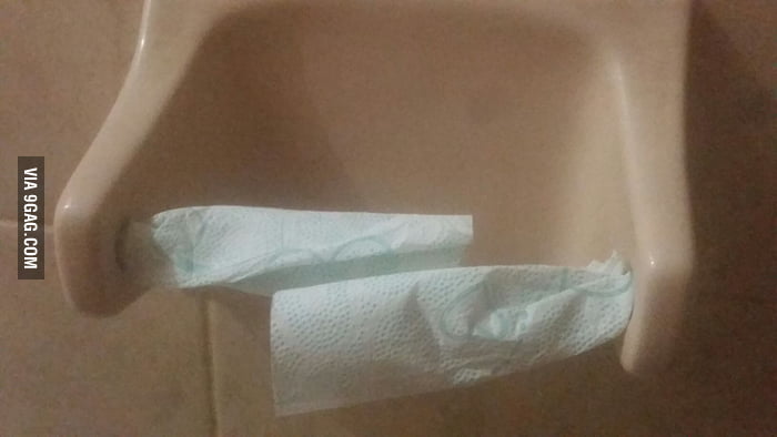 Im taking a dump in my bathroom then I see this. Why?!?! - 9GAG
