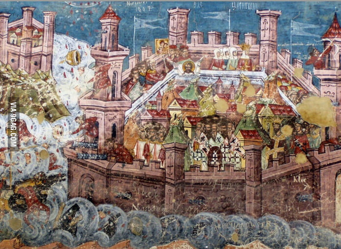 Ottoman cannons can't melt Byzantine walls, 1453 was an inside job. - 9GAG
