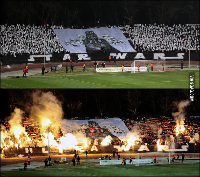 CSKA Sofia fans with brilliant Star Wars/Ultra Wars Choreo - 9GAG