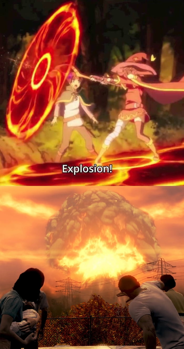 Megumin Explosion To Boston - 9GAG