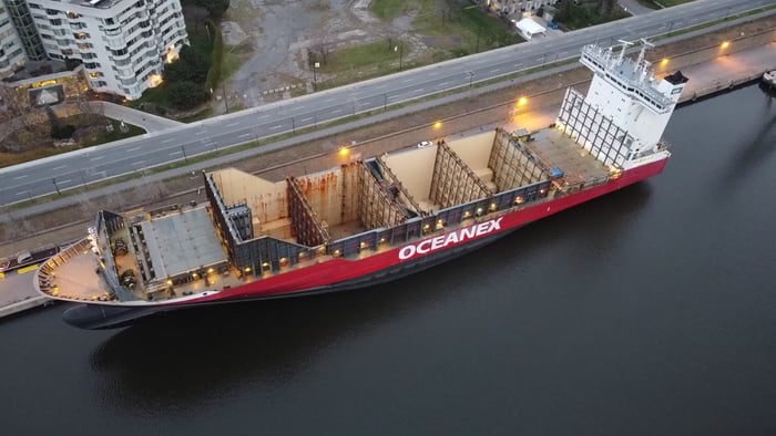 A container ship. With no containers. - 9GAG