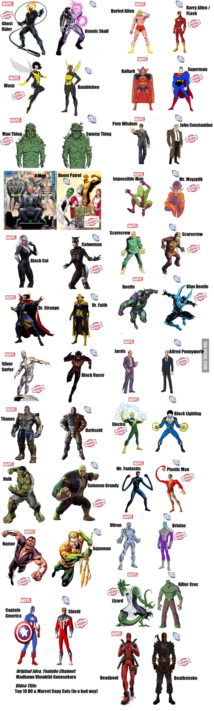 Marvel & DC copy cats - 9GAG