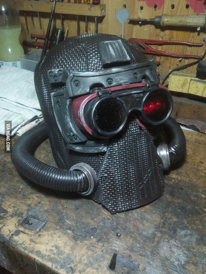 So I made my very first cosplay: Fallout inspired helmet - 9GAG