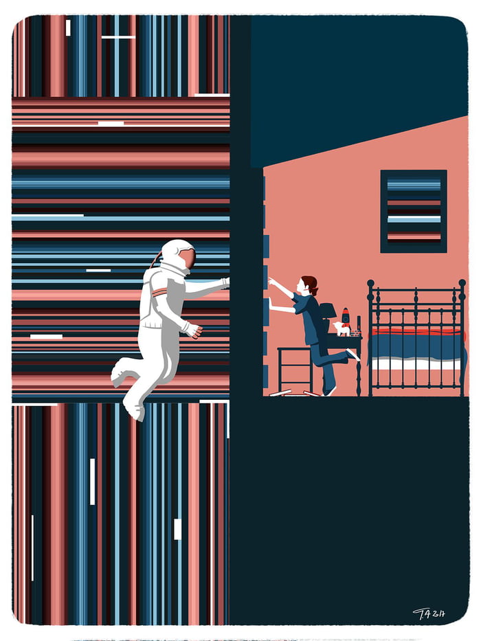 This Interstellar wallpaper really looks so famn cool on the lock ...