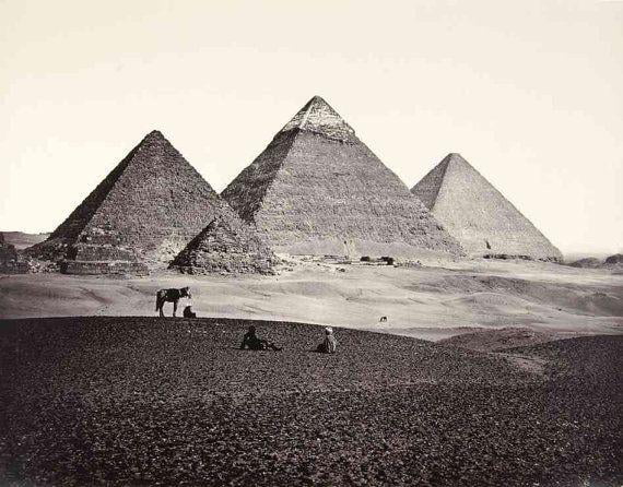 Oldest known photo of the pyramids at Giza, Egypt (c.1859) - 9GAG