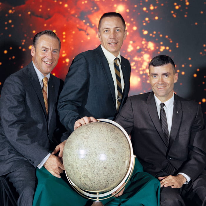 The heroic crew of Apollo 13: Jim Lovell, Jack Swigert, and Fred Haise ...