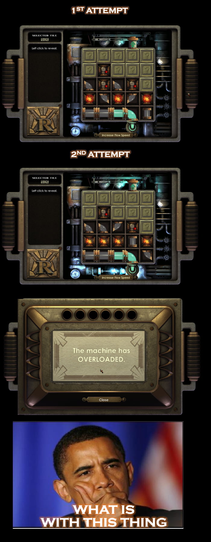 Broken "Connect the pipes" puzzle ( Bioshock ) - 9GAG