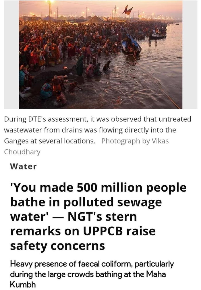 Millions taking ‘holy dip’ in poo water - 9GAG