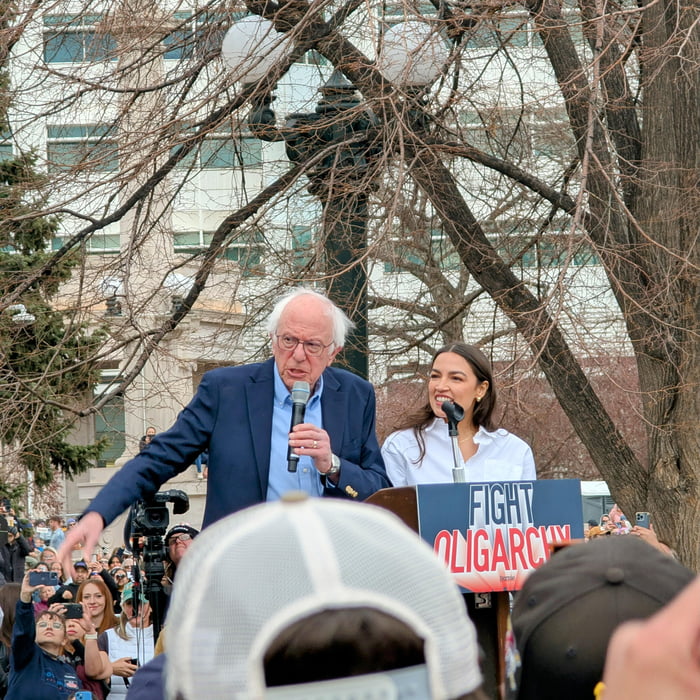 Bernie and AOC in Denver 03.21.25 OC - 9GAG