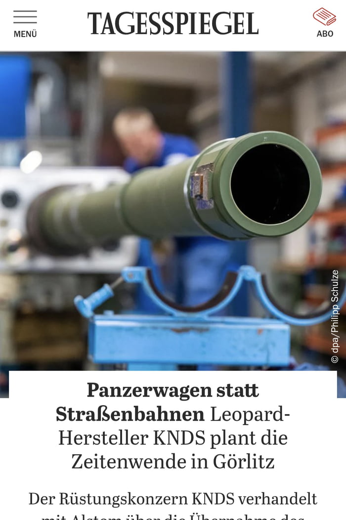 KNDS (the manufacturer of the Leopard 2 tanks) is about to purchase an ...