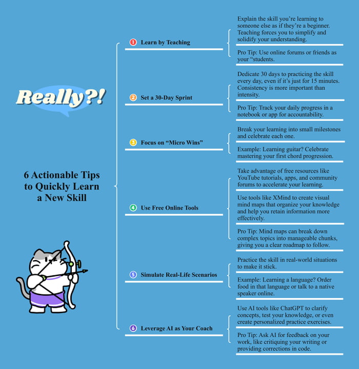 A cool guide to learn new skill quickly - 9GAG