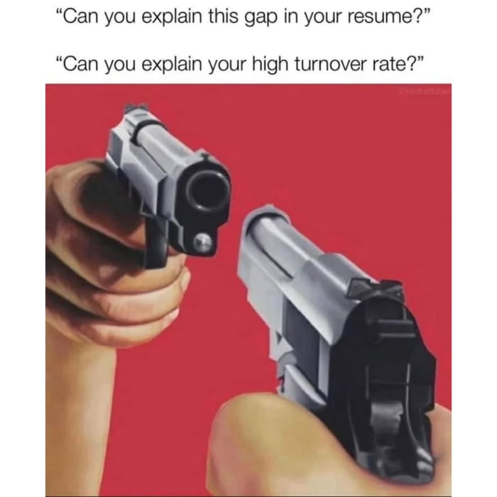 The classic interview standoff. - 9GAG