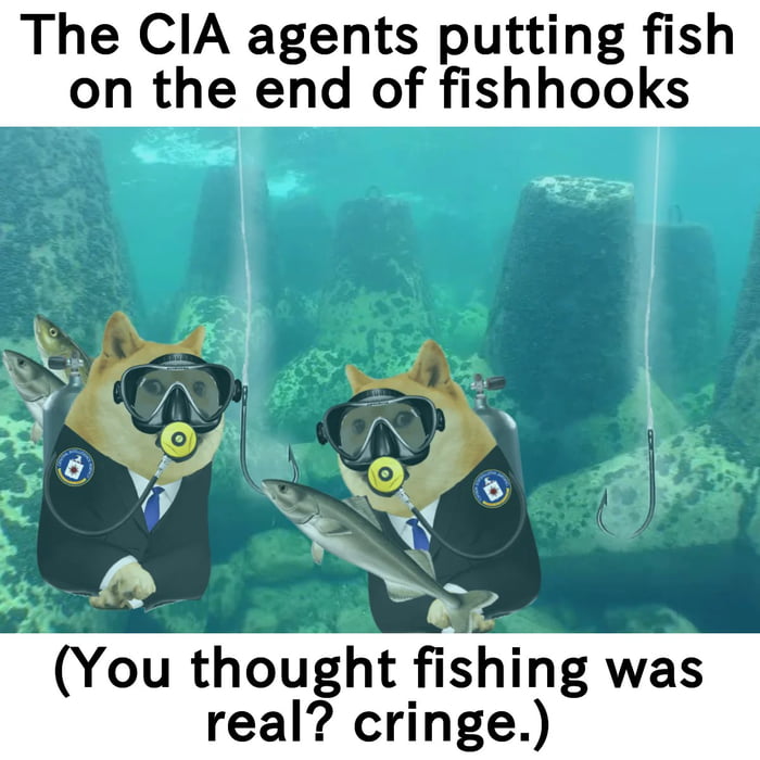 So you think fishing is real? Well think again. CIA glowies are at it ...