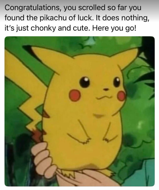 Pikachu of luck!!
