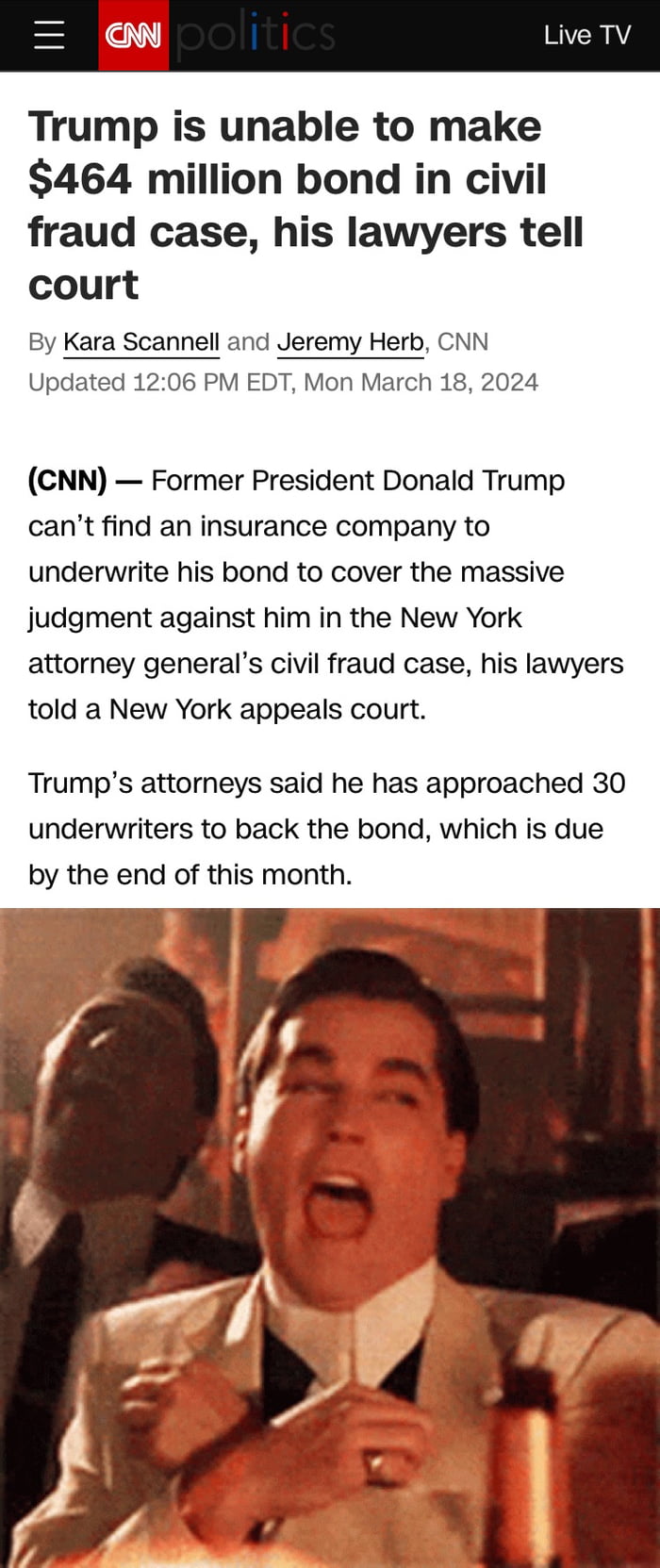 One week before Letitia gets to go shopping through his real estate ...