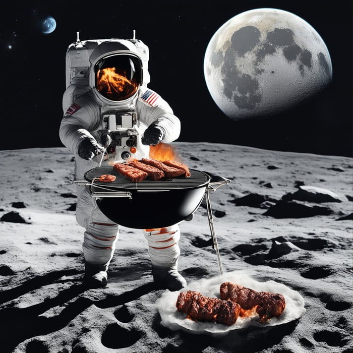 The BBQ on the moon was going great until we realized there was no ...
