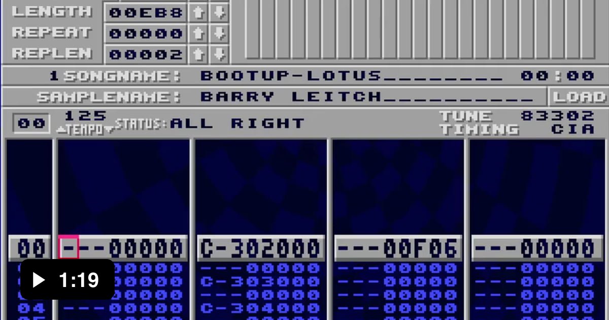 Lotus 2 on the Amiga has a subliminal messages in its music. (Video by ...