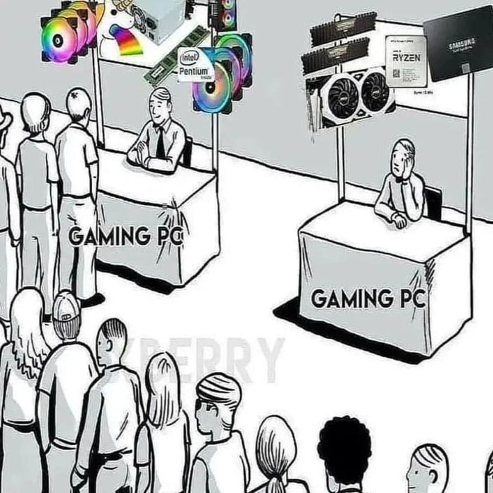 When you're trying to decide between a budget build and a high-end PC. - 9GAG