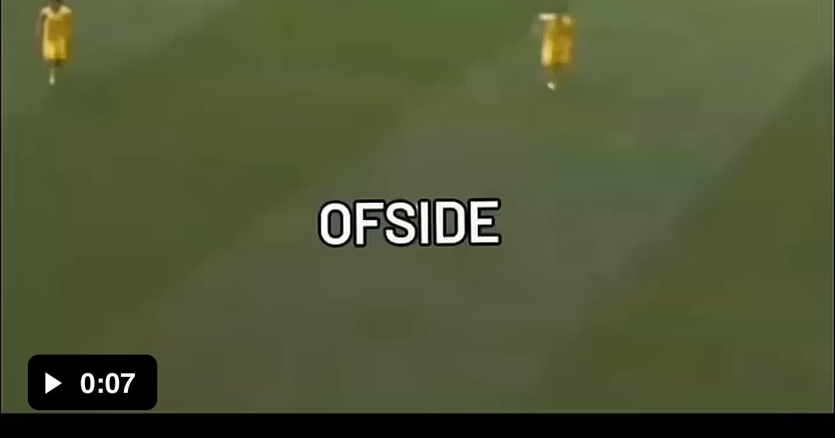 He runs towards the ball, meaning offside - 9GAG