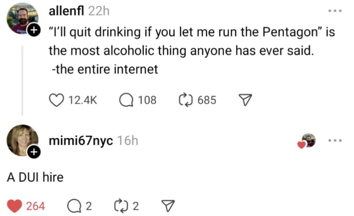 DUI Hire Pete Hegseth has a nice ring to it - 9GAG