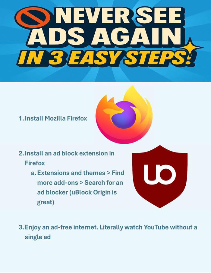 A cool guide to completely stop seeing ads online, including YouTube. - 9GAG