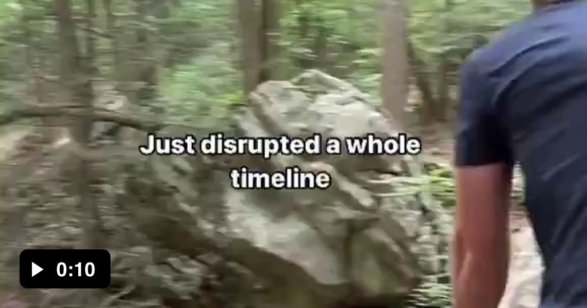 I believe that rock caused a wrinkle in the matrix. - 9GAG