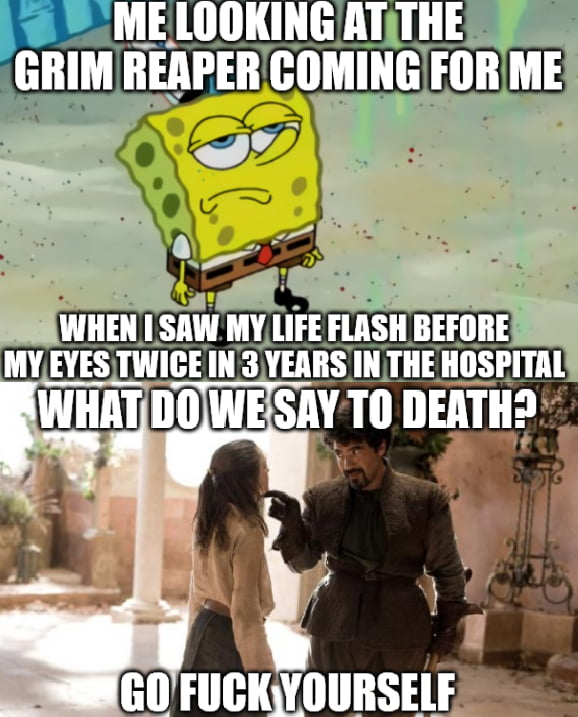Nearly died again last week when I lost half my blood in one go - 9GAG