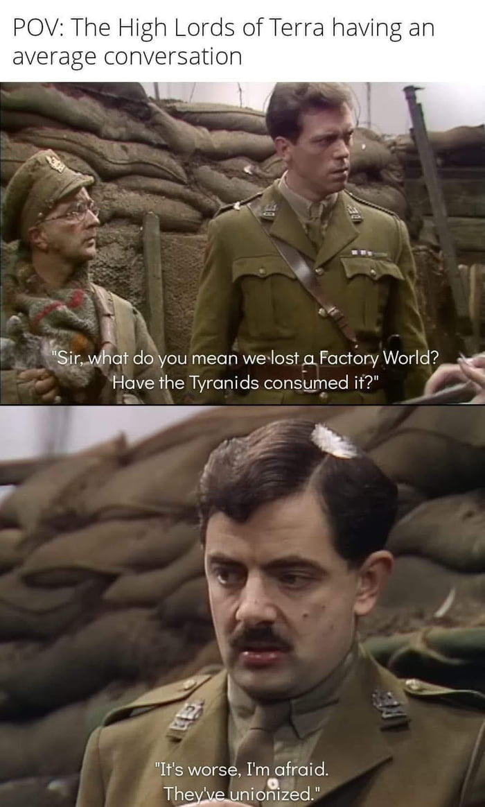 We tolerated those 3 armed freaks and their weird depiction of the Emperor long enough. Now they ...